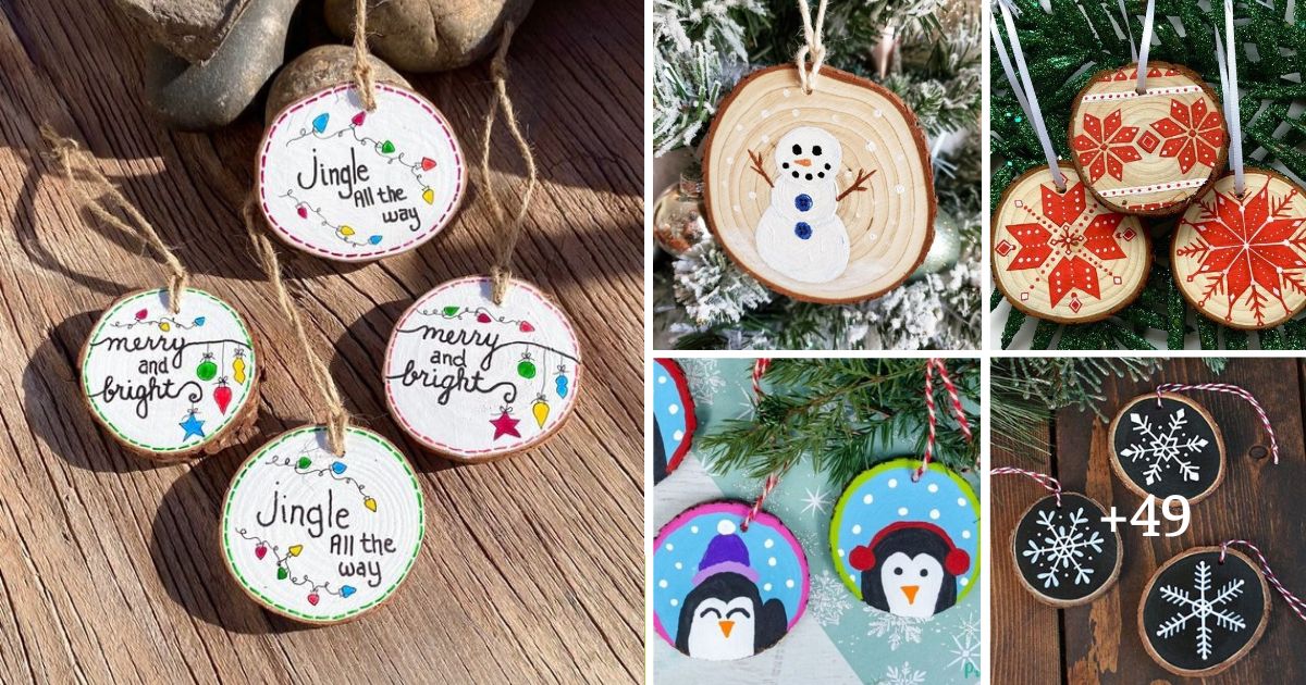 54 Amazing Wood Circle Ornaments To Get Ready For The Holiday