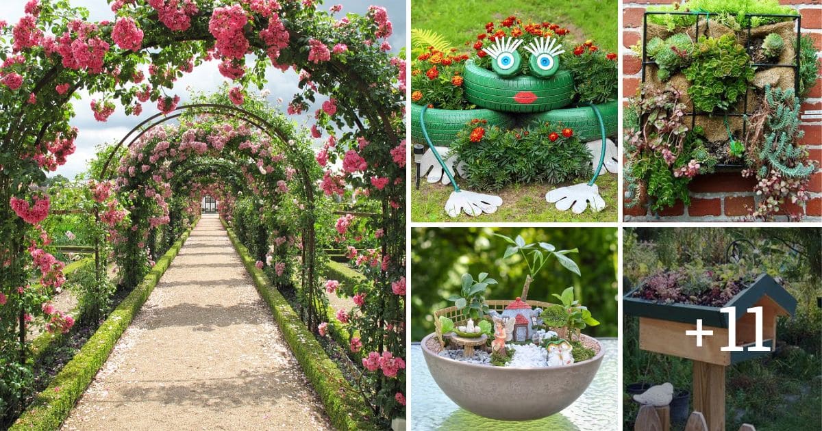 15 Unique Ideas of DIY Living Garden Decorations & Structures