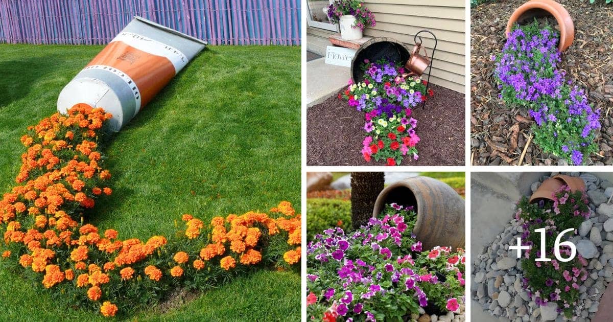 20 Creative and Charming Spilled Flower Pot Ideas You’ll Love