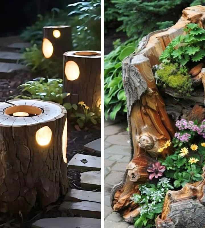 20 Creative DIY Upcycled Tree Trunk Ideas You'll Want to Try
