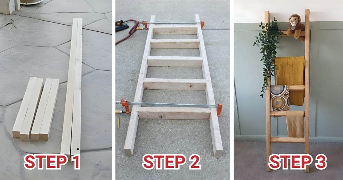 Create a Stylish DIY Blanket Ladder for Only $10