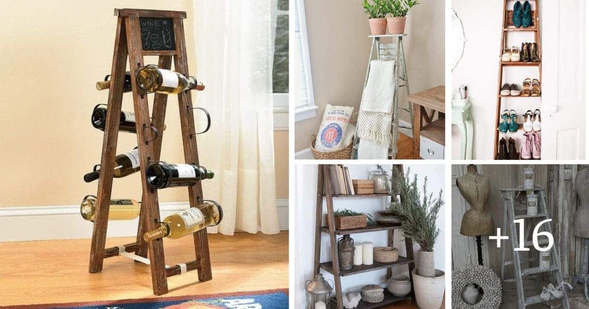 20 Brilliantl Ways to Repurpose Vintage Ladders for Home Decor
