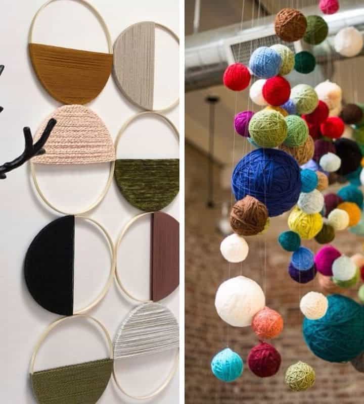 20 Easy and Cheap DIY Yarn Wall Hanging Ideas