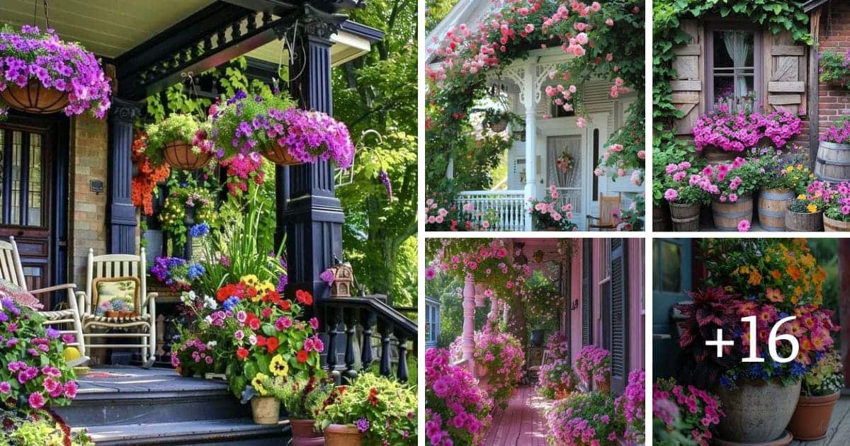 20 Gorgeous Flower-Themed Porch Decor Ideas to Elevate Your Outdoor Space