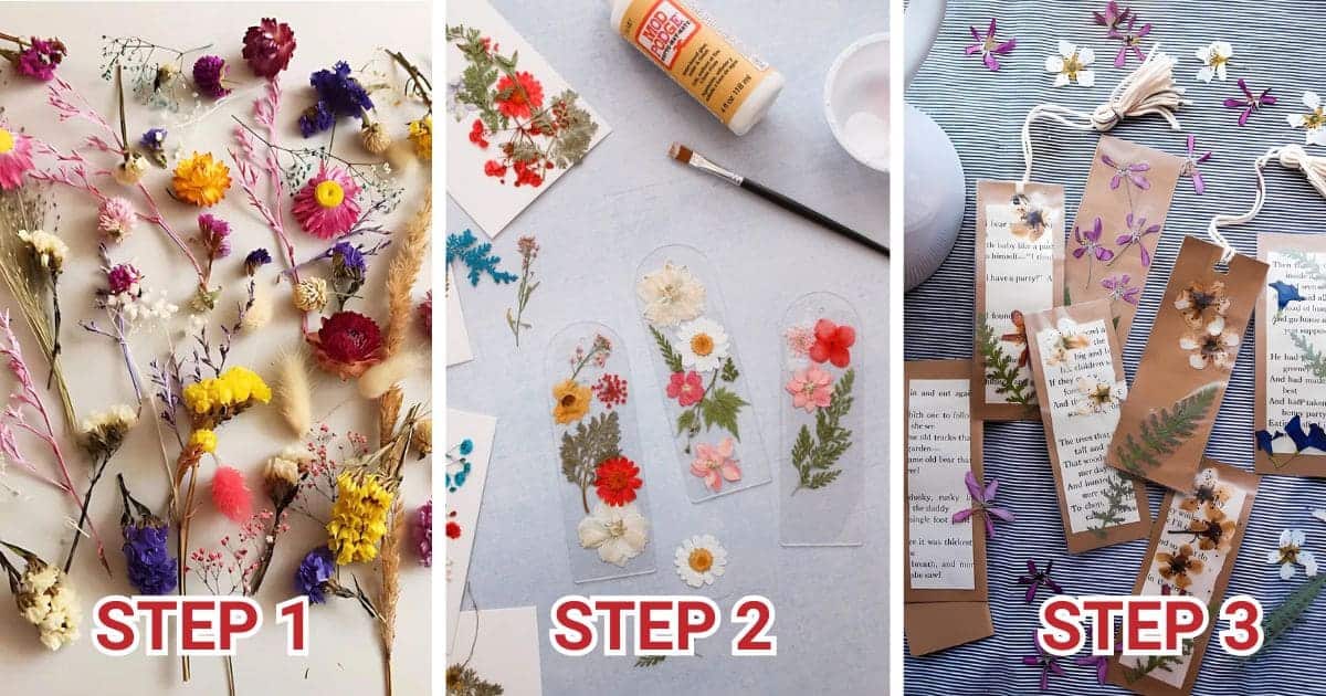How to Make Pressed Flower Bookmarks In Just 4 Steps