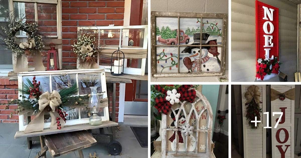 21 Creative Ways to Upcycle Old Windows for Stunning Christmas Decor