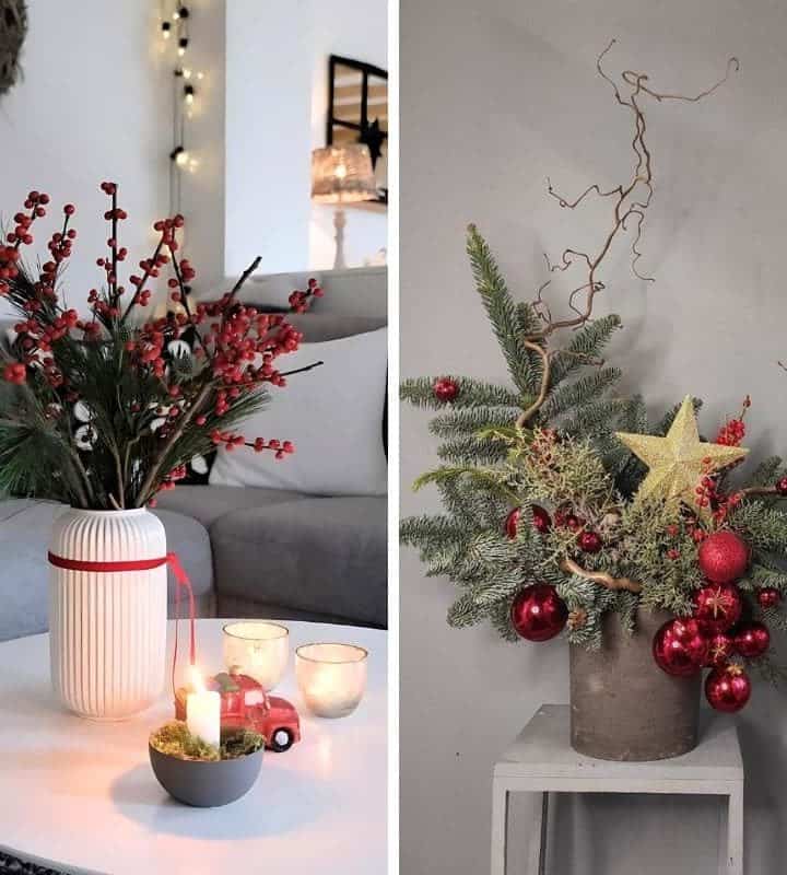 30 Charming Christmas Vase Ideas to Warm Up Your Holiday Home Decor