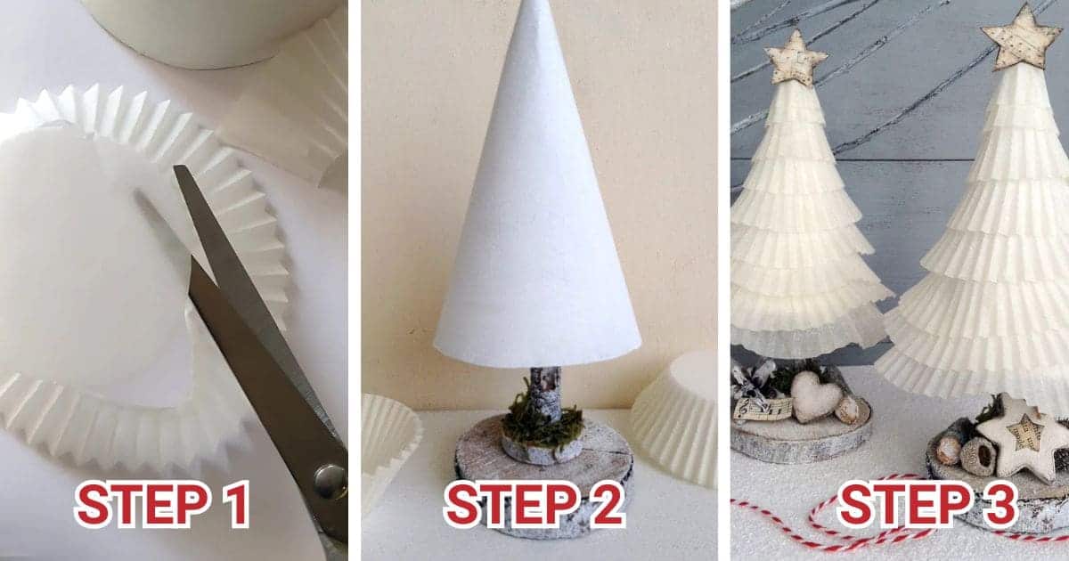 5 Easy Steps to Make DIY Christmas Tree Craft with Cupcake Liners