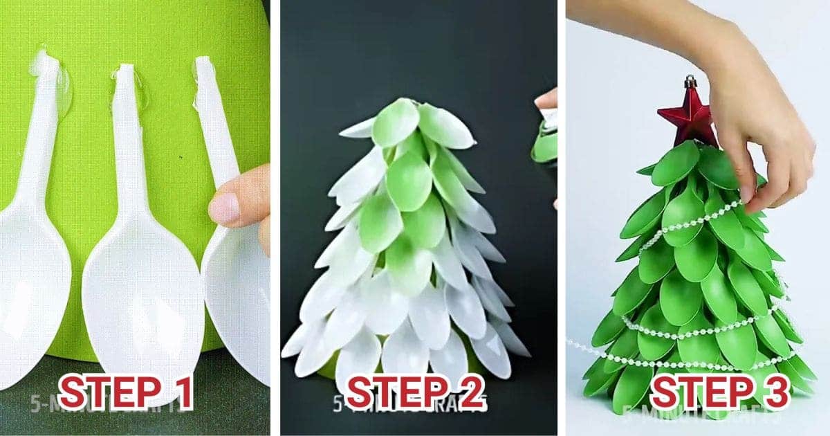 Guide on Making DIY Plastic Spoon Christmas Tree Just Under $30