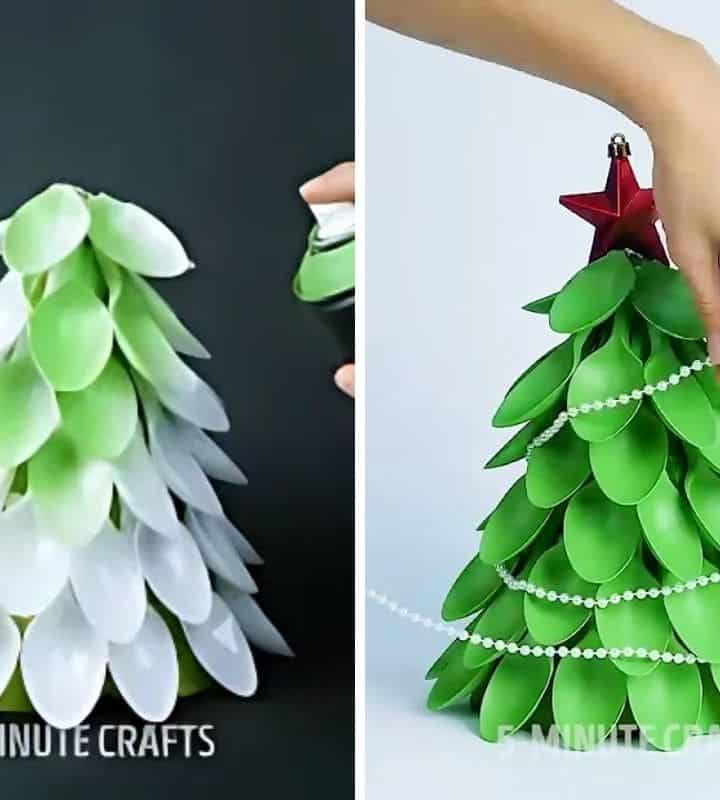 Guide on Making DIY Plastic Spoon Christmas Tree Just Under $30