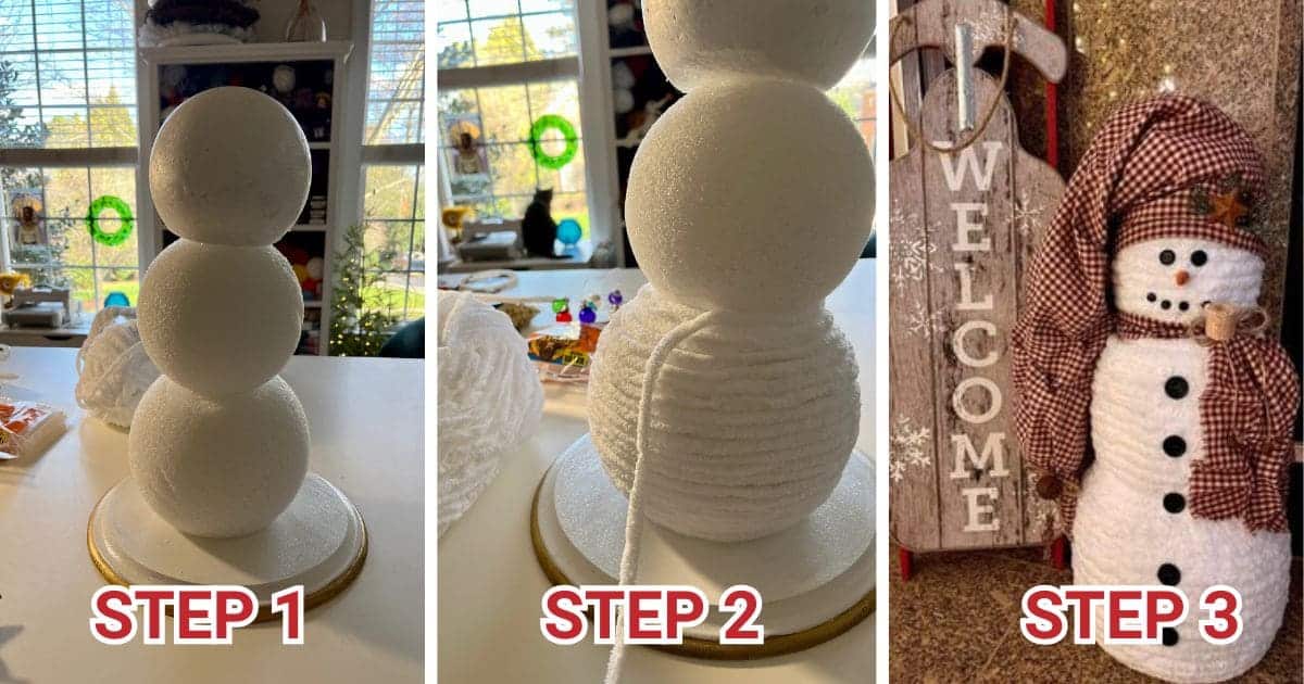 How to Make a Cozy Rustic Snowman from Styrofoam Balls: A Simple Winter DIY