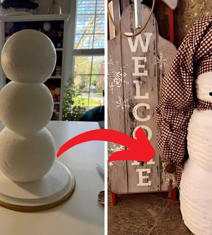 How to Make a Cozy Rustic Snowman from Styrofoam Balls: A Simple Winter DIY