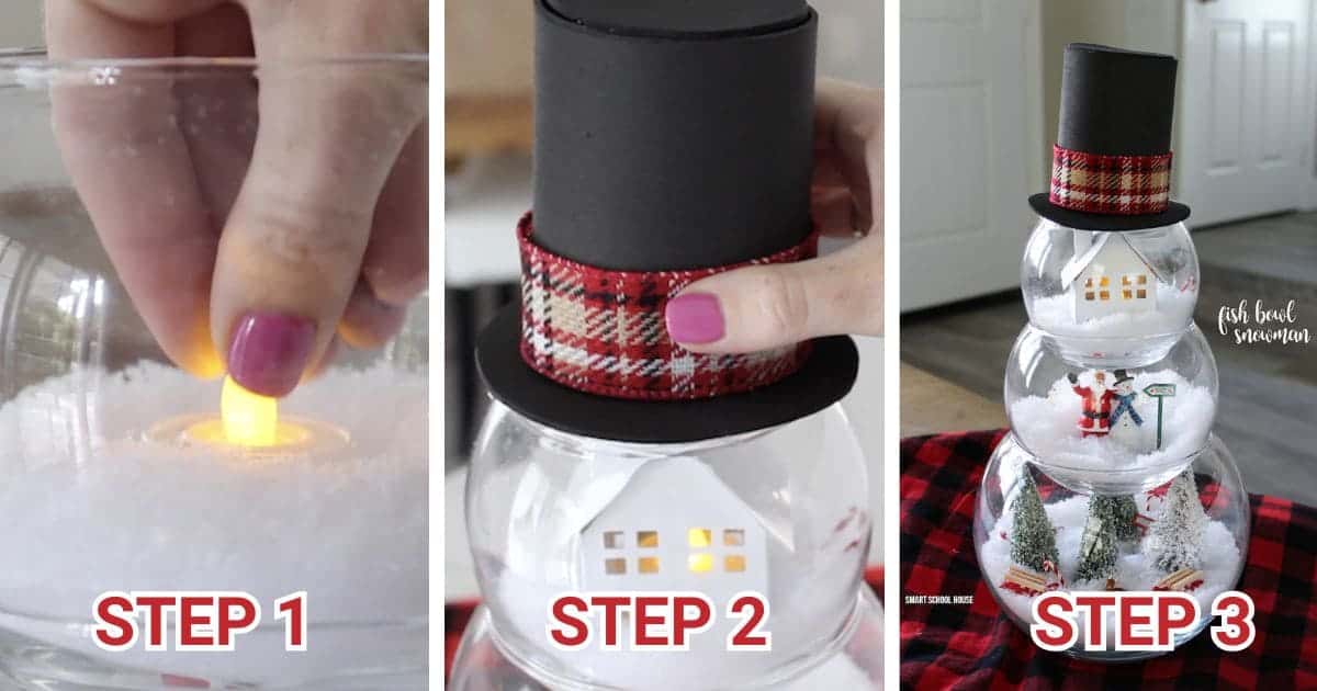 DIY Fish Bowl Snowman At Home In 5 Simple Steps