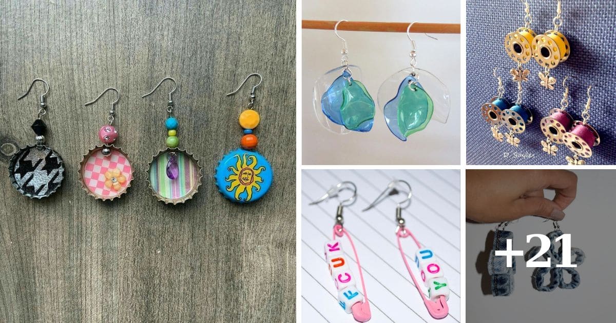 25 Cheap and Easy Upcycled Earrings That Are Perfect for Eco-Friendly ...
