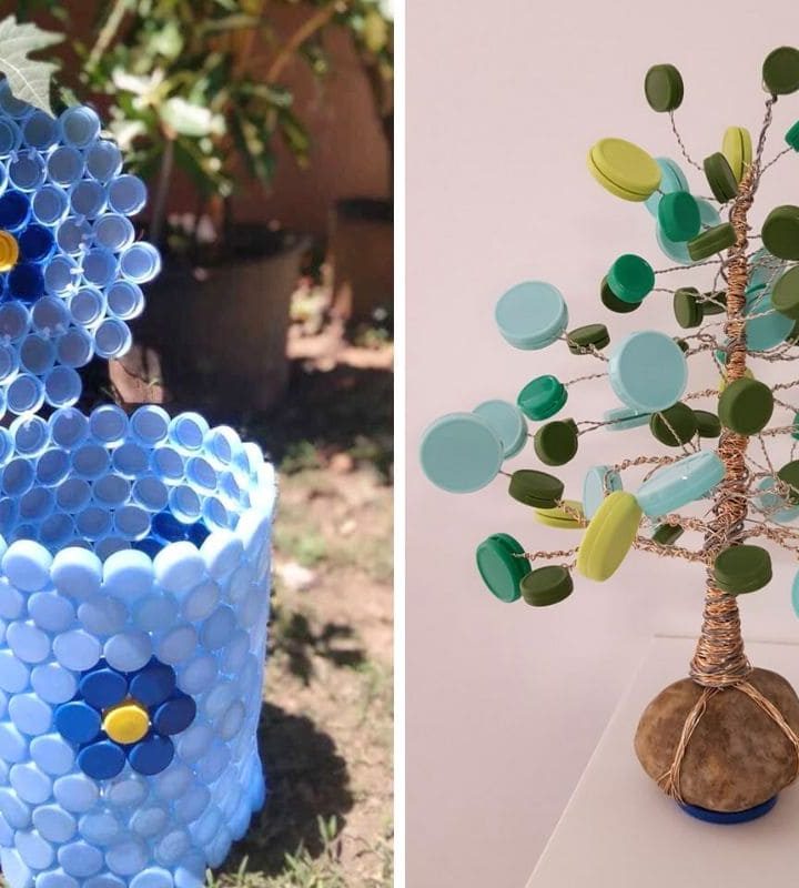 20 Fun and Educational Crafts Using Plastic Bottle Caps for Kids