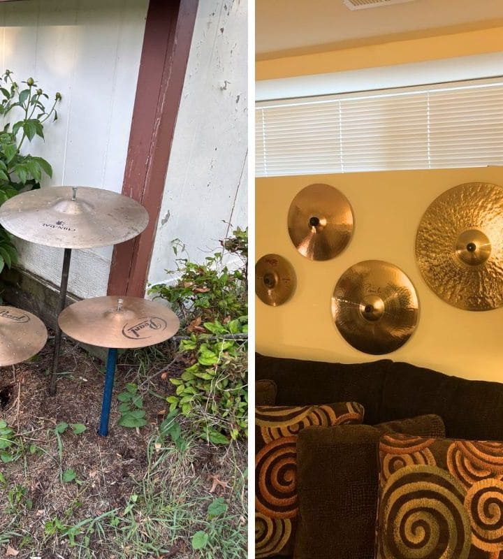 14 Brilliant Ways to Recycle Old Cymbals Into Striking Decor and Art