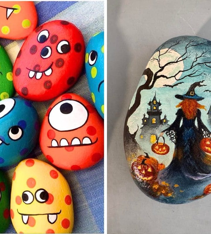 23 Creepy and Fun Halloween Painted Rock Ideas to Haunt Your Creativity
