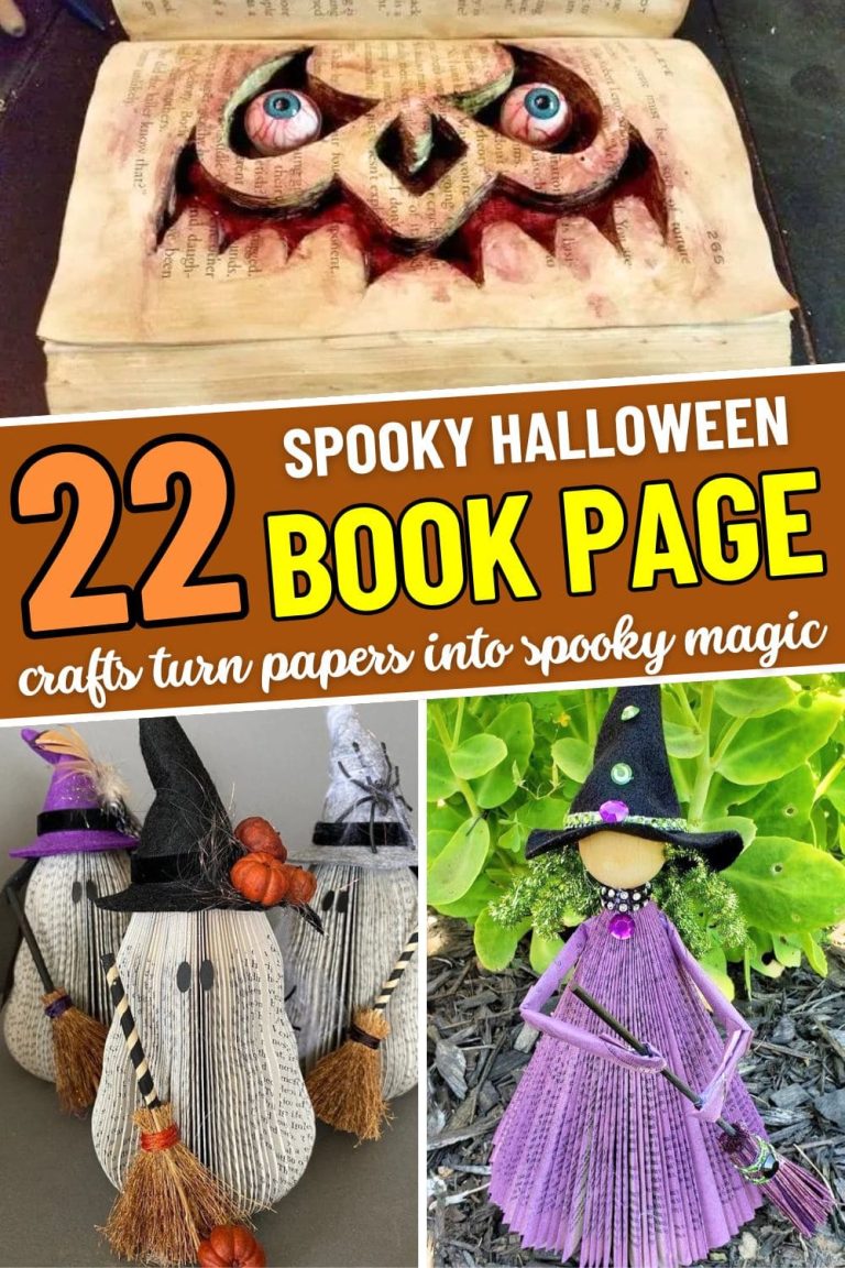 22 DIY Halloween Book Page Crafts That Turn Old Paper Into Spooky Magic
