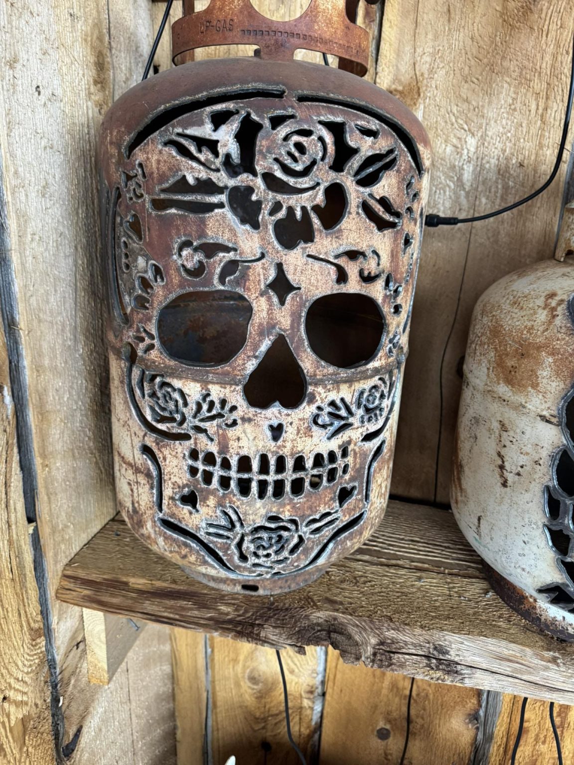 How to Make A Sugar Skull Propane Tank Lantern