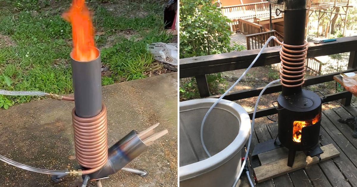 How to Build an Off-Grid Copper Coil Water Heater for Endless Hot Water