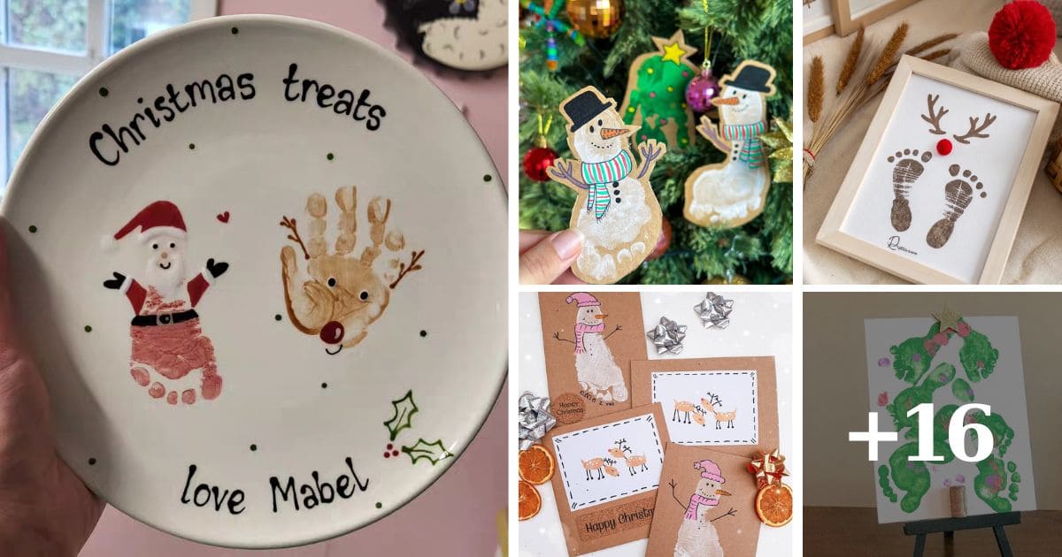 20 Fun Christmas Footprint Crafts to Make with Little Feet