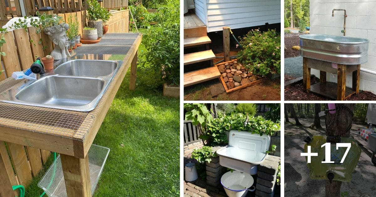 20+ Practical and Creative Outdoor Wash Station Ideas